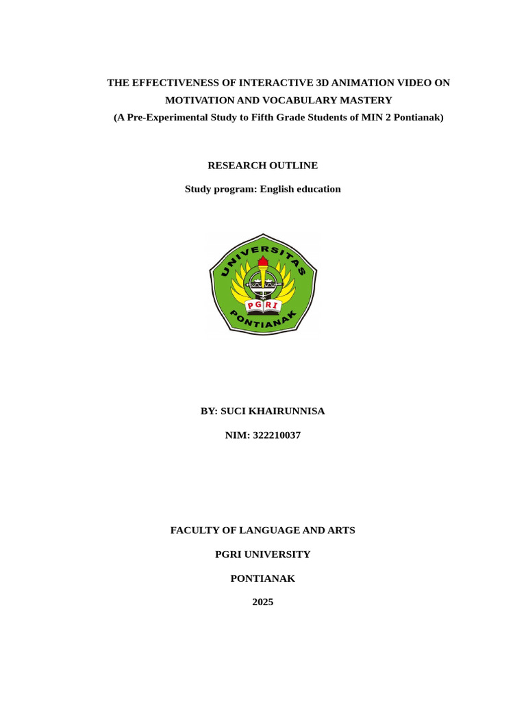 Outline - Interactive 3d Animation Video - Suci Khairunnisa | PDF ...