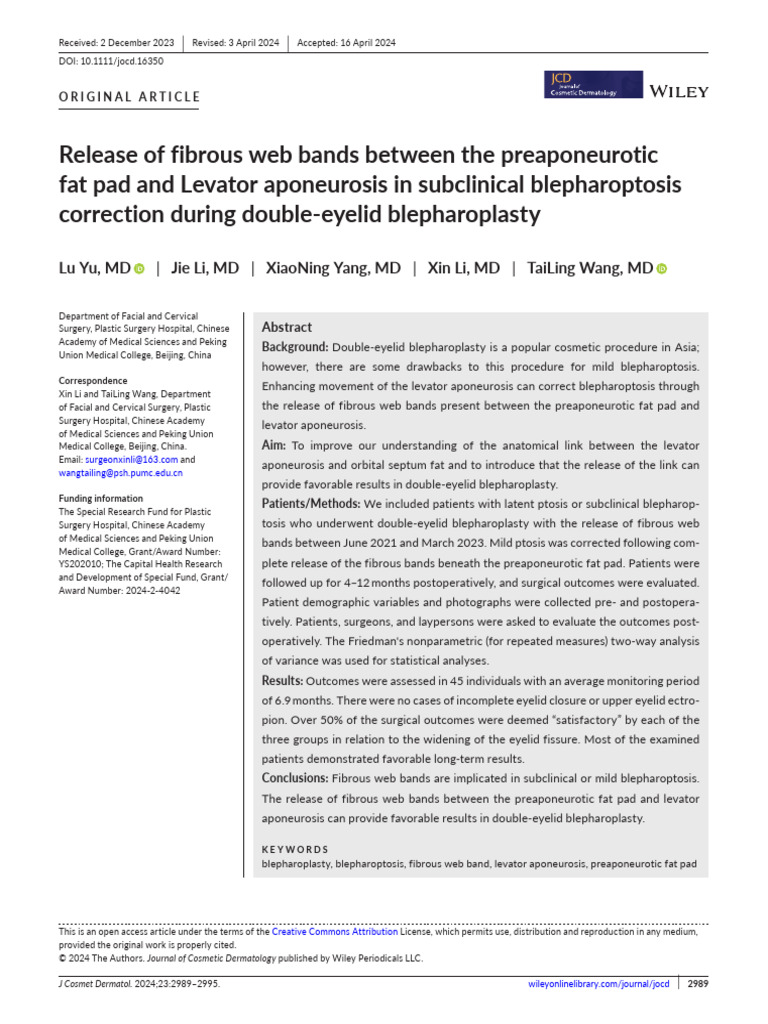 Release of Fibrous Web Bands Between The Preaponeu | PDF ...