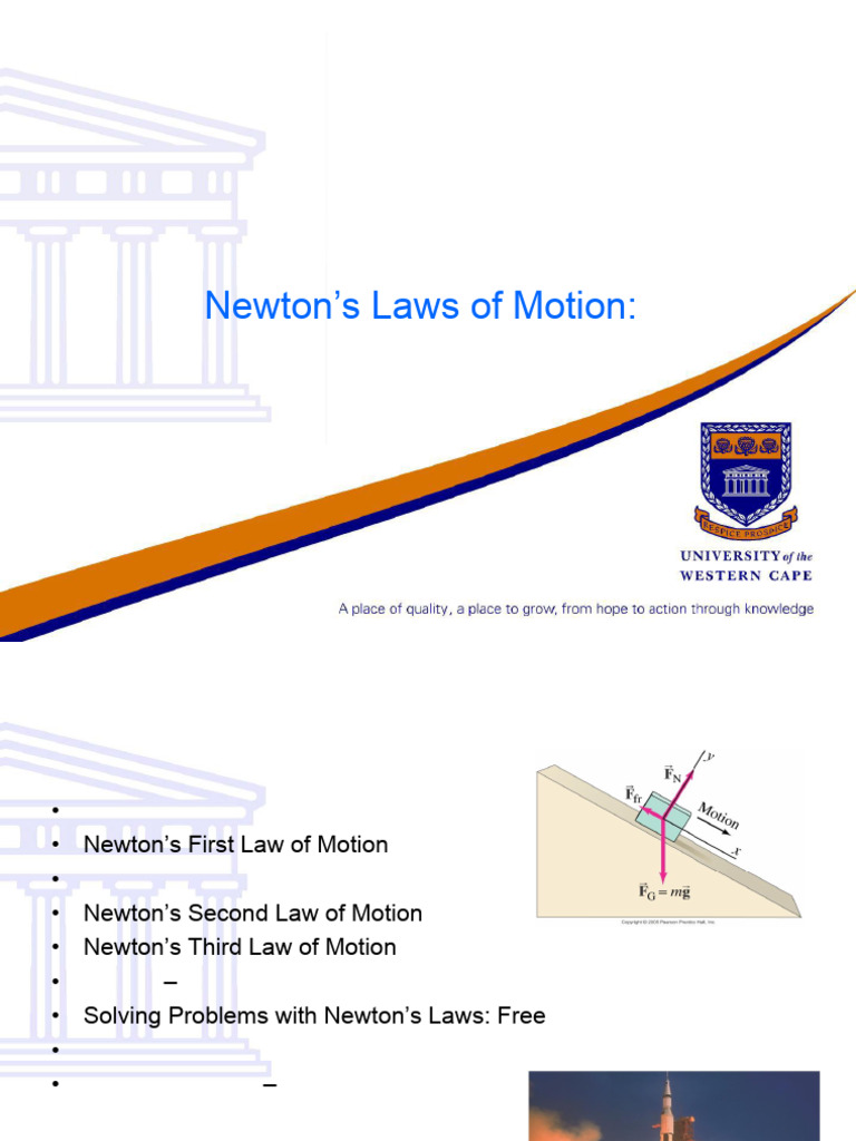 PHY113 Chapter+3+Newtons+laws | PDF | Force | Friction
