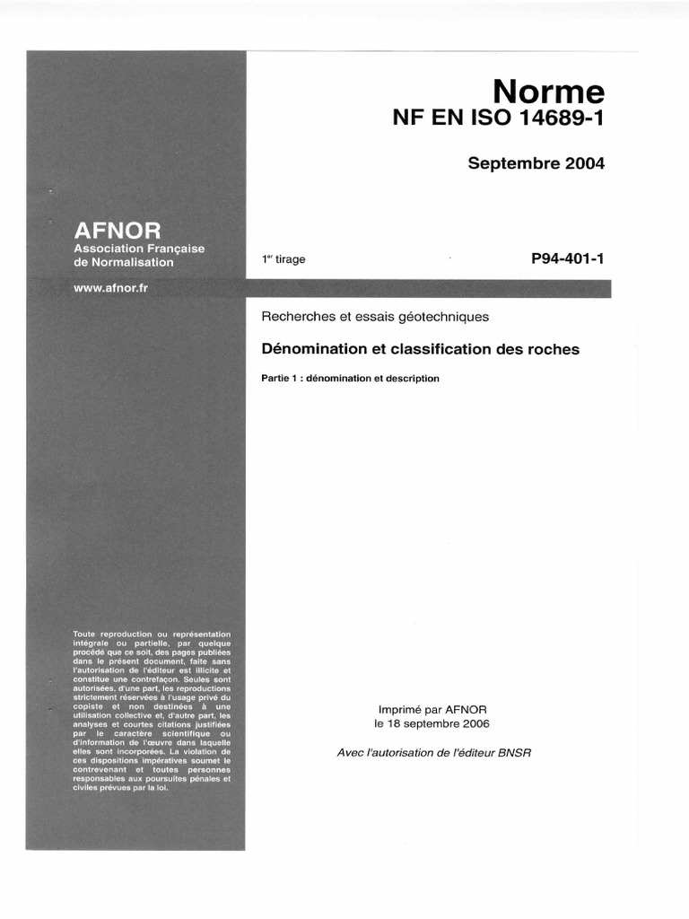 391：NF EN ISO 14689-1-法文 | PDF