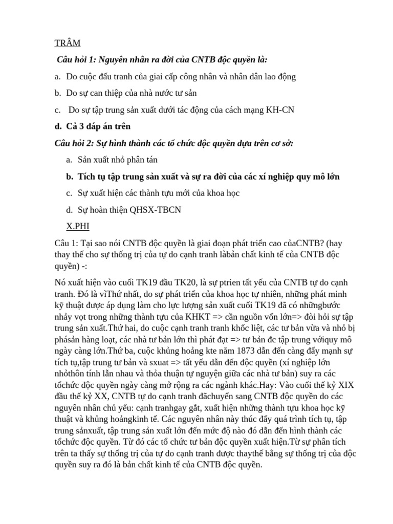 câu hỏi ktct | PDF