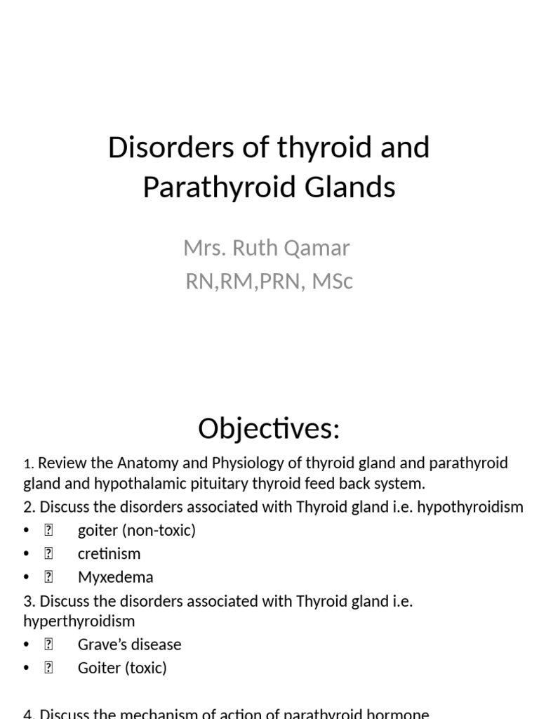 Disorders of thyroid and Parathyroid Glands | PDF | Thyroid | Hypothyroidism