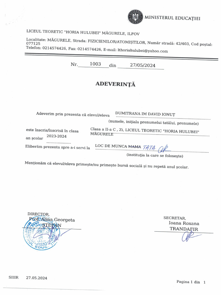 Adev Dumitrana David Deducere Tata | PDF