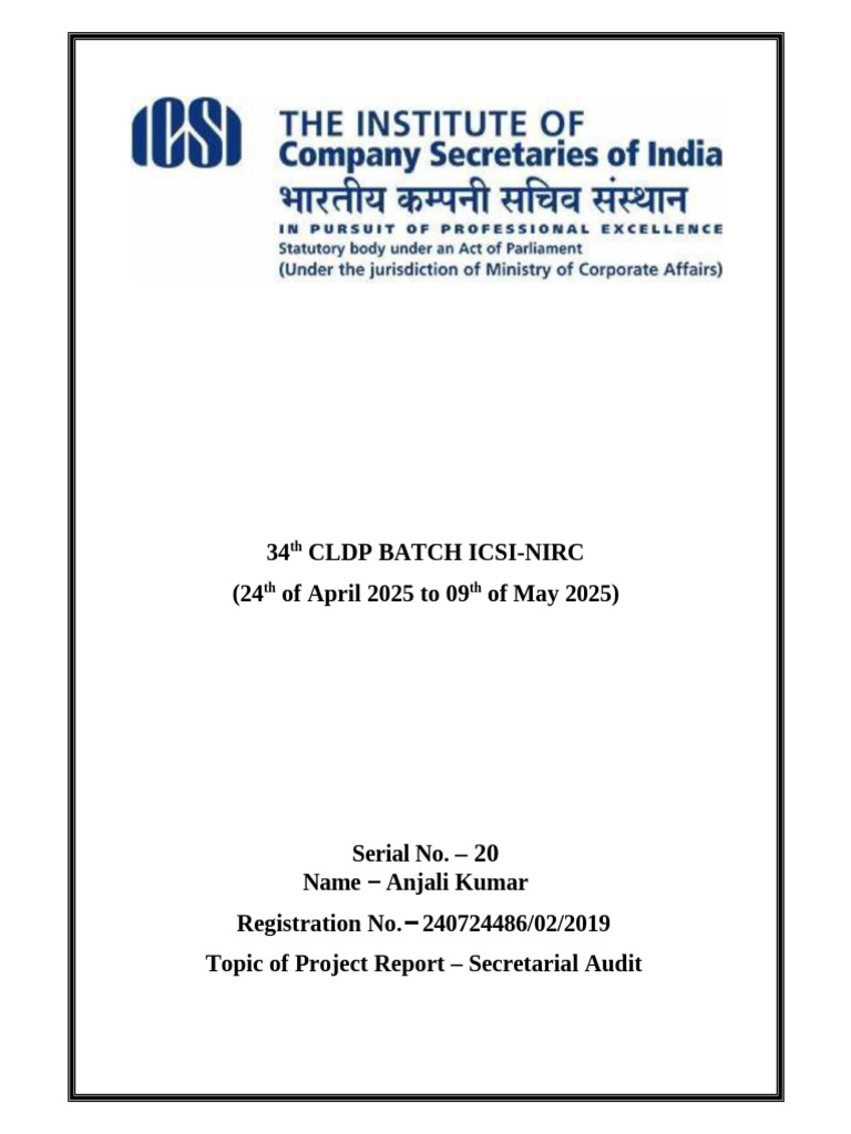34th CLDP ICSI-NIRC Program Details | PDF