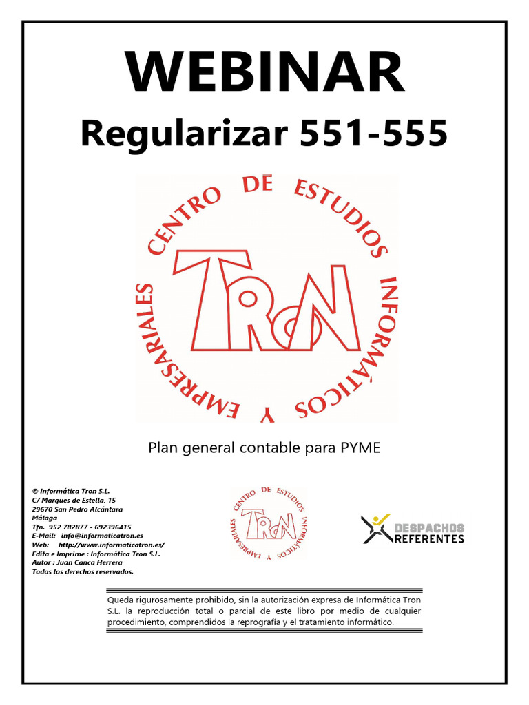 Contabilidad Webinar - Cuenta 551 - 555 | PDF | Contabilidad | Interés