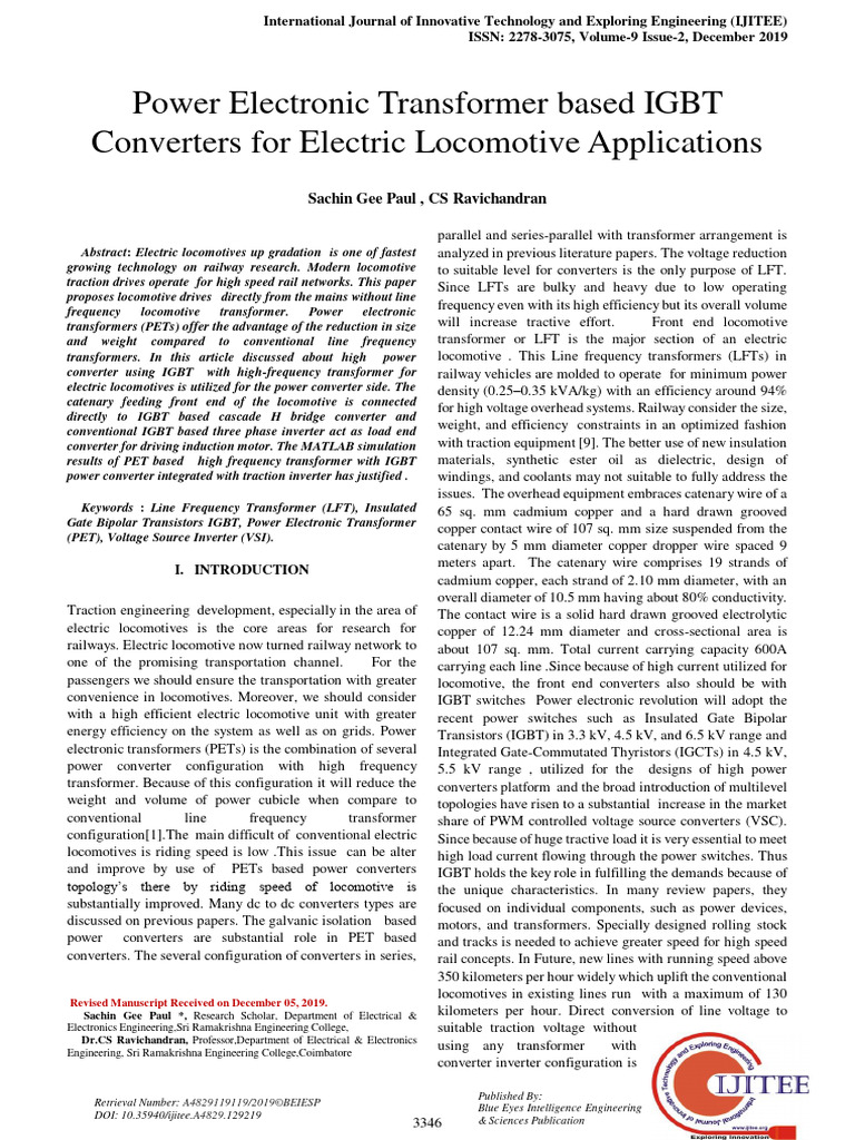 Power Electronic Transformer Based IGBT | PDF | Power Electronics | Power Inverter