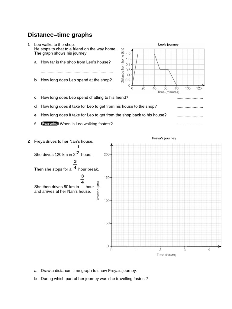Distance Time Graphs Revision | PDF | Speed | Sport Of Athletics