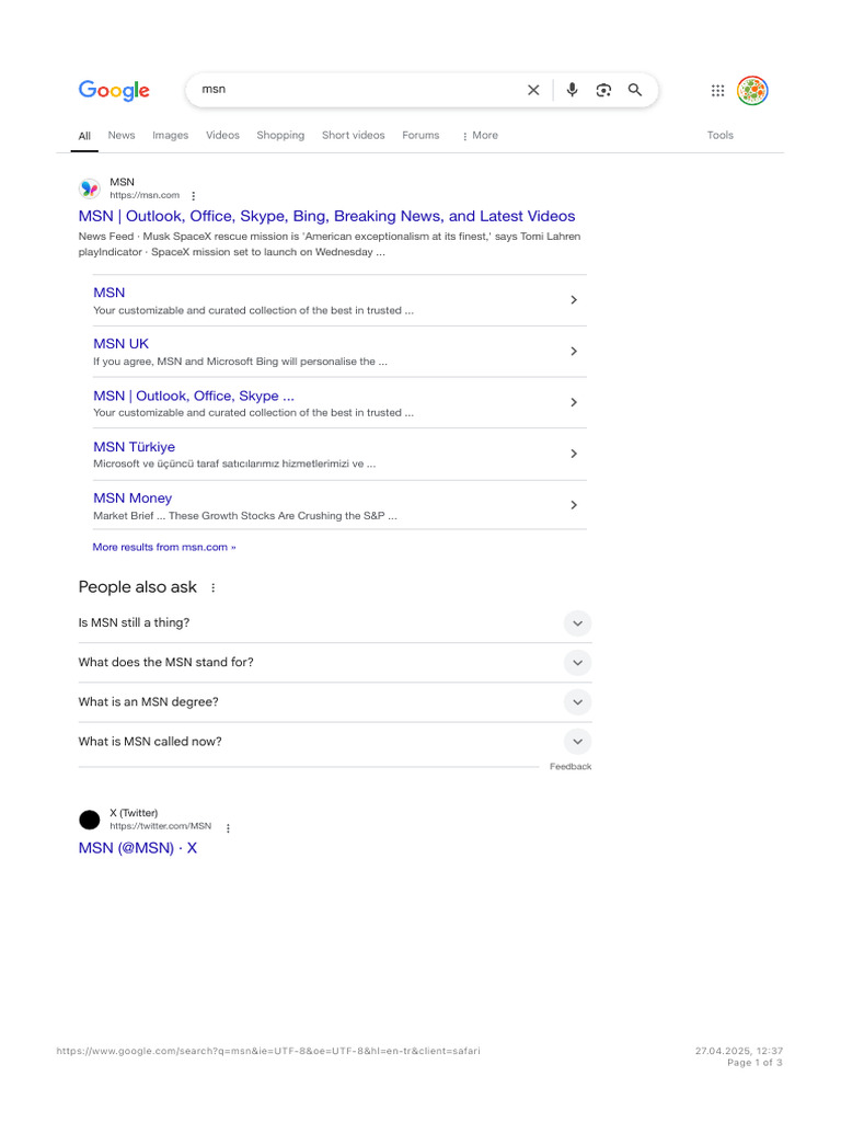 MSN - Google Search | PDF | Msn | Web 2.0