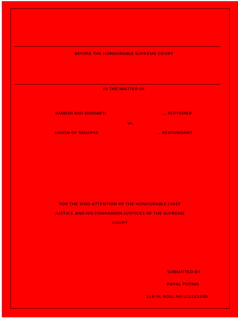 PAYAL respondent 2 mermorial final | PDF | Criminal Law | Crimes
