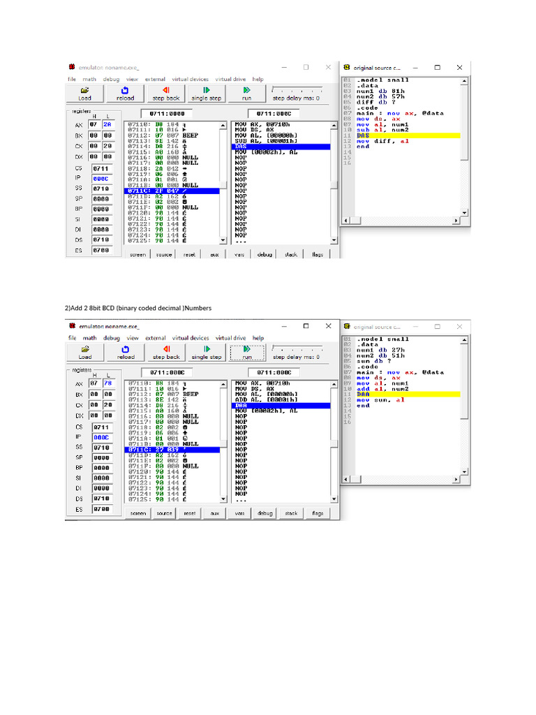 Add Two 8-Bit BCD Numbers | PDF