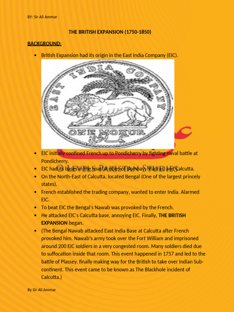 3 - The British Expansion (1750-1850) | PDF | British Raj | British India