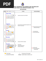 SMU Academic Calendar 2025-26 | PDF | Educational Stages | Higher Education