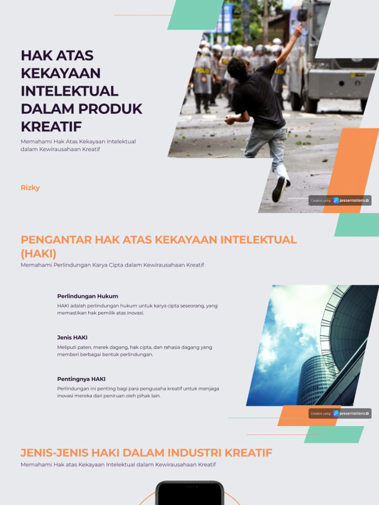HAKI Produk Kreatif Dan Kewirausahaan Presentation | PDF
