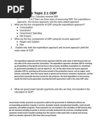 Answer Key Macro Topic 2.1 The Circular Flow and GDP PDF | PDF | Consumption (Economics) | Gross ...