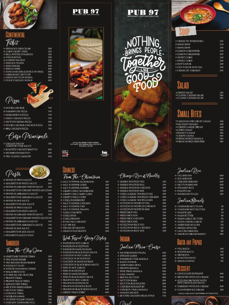 Pub97 Food Menu | PDF