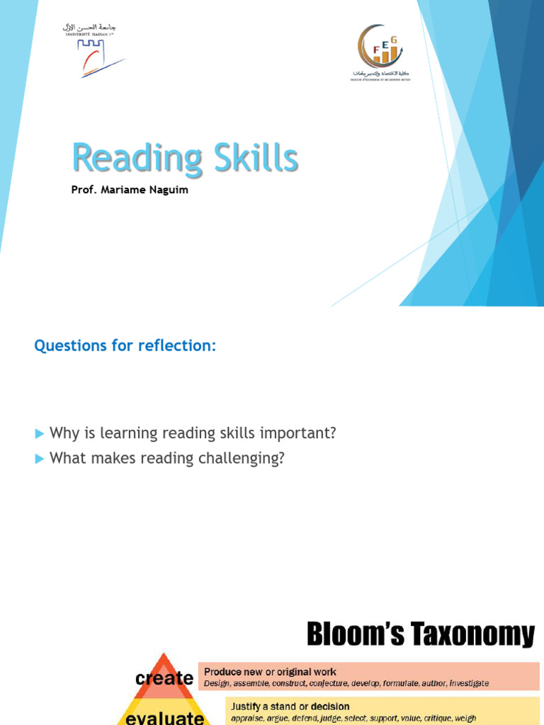 Session 2 Reading Skills | PDF | Learning Styles | Learning