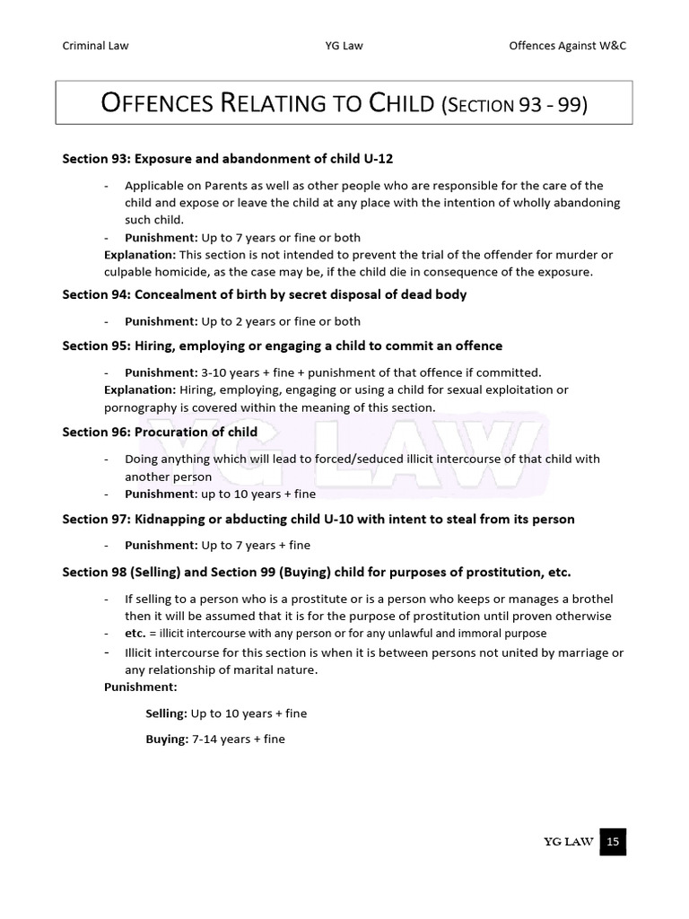 Child Offences: Legal Consequences | PDF