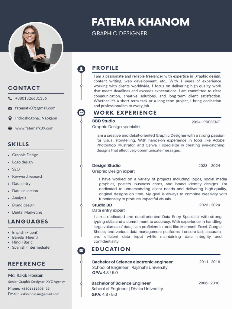Blue and Gray Simple Professional CV Resume - 20250416 - 162536 | PDF | Graphic Design | Computing