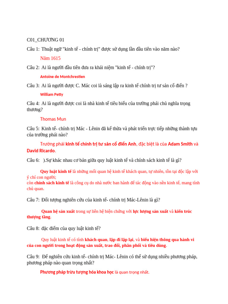 300 CÂU KTCT (2) | PDF