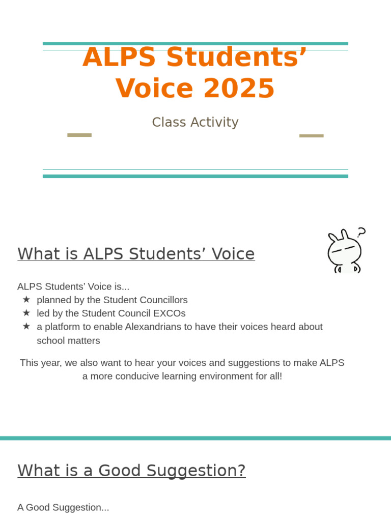 Students' Voice Class Activity | PDF