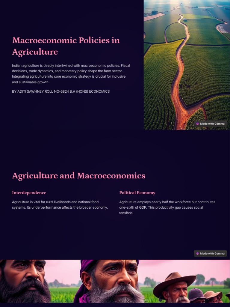 Macroeconomic Impact on Indian Agriculture | PDF | Agriculture ...
