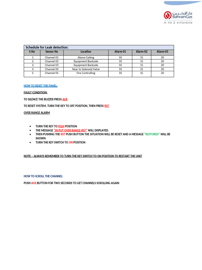 Resetting the Fire Alarm Panel Guide | PDF