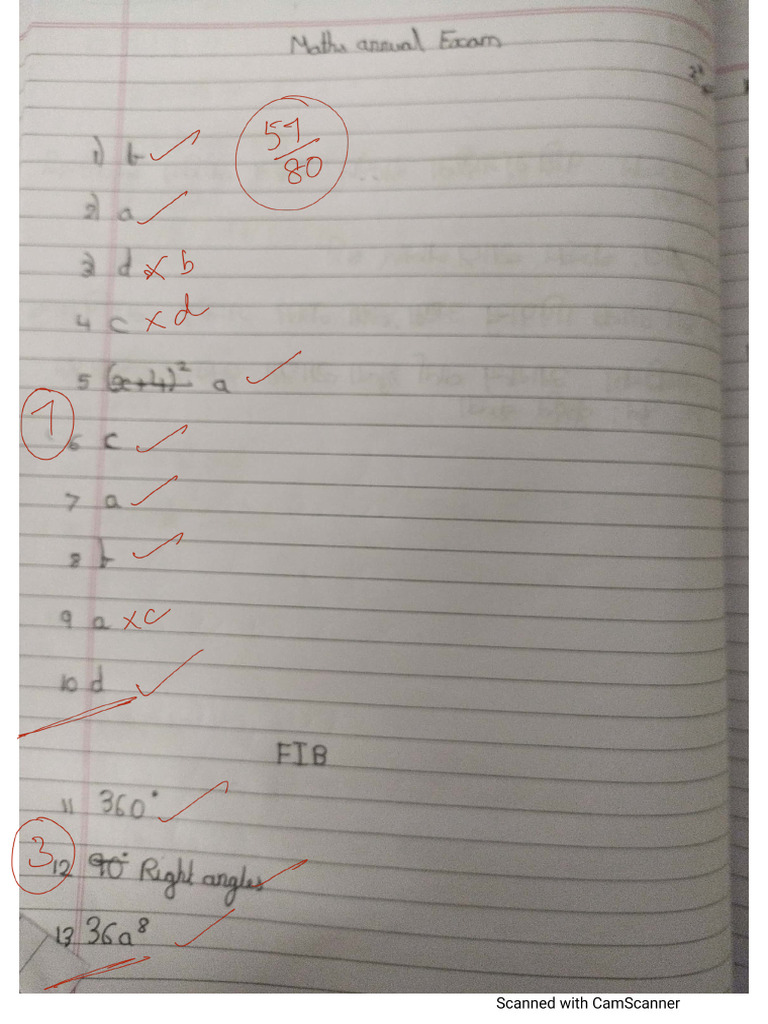 Tanmay Nair Maths Annual Exam | PDF