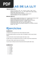Ortografia Literal Uso de LL e y | PDF | Verbo | Morfología Lingüística