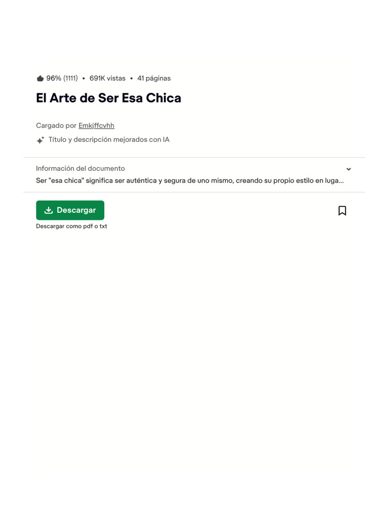 El Arte de Ser Esa Chica - PDF - Creatividad - Mente | PDF