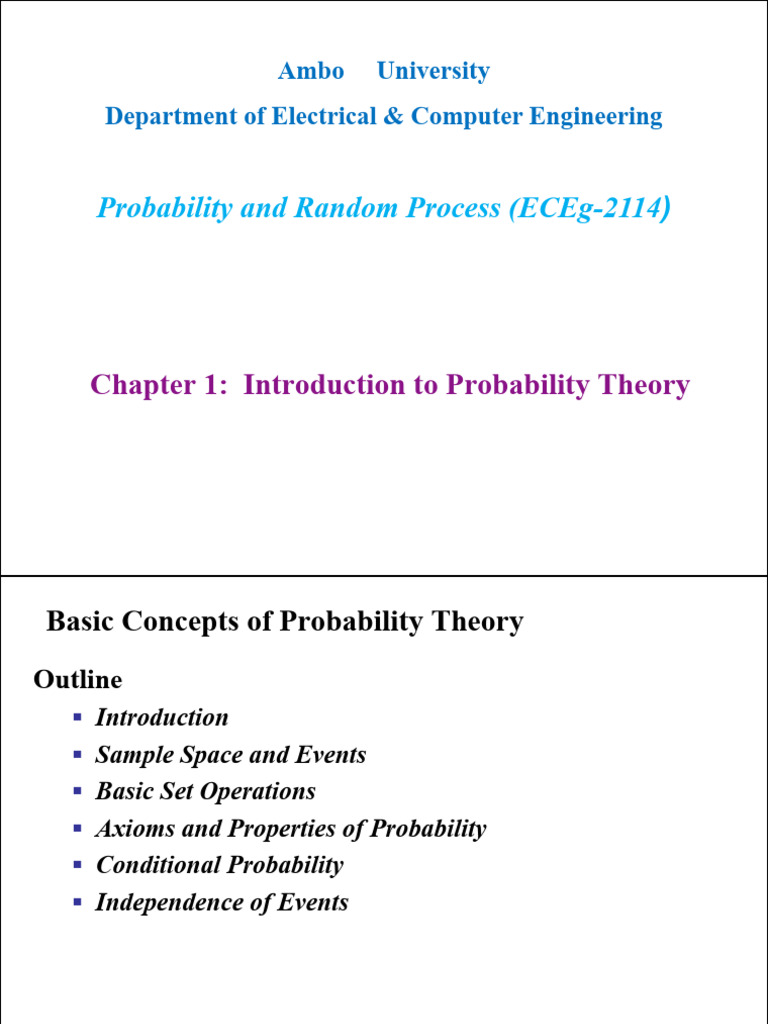 01-Basic Probability Theory | PDF | Probability Theory | Probability