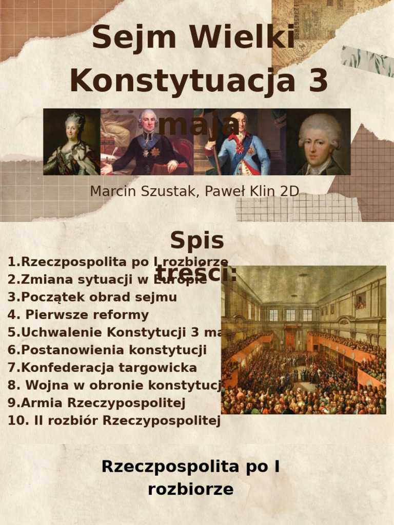 Sejm Wielki I Konstytucja 3 Maja | PDF