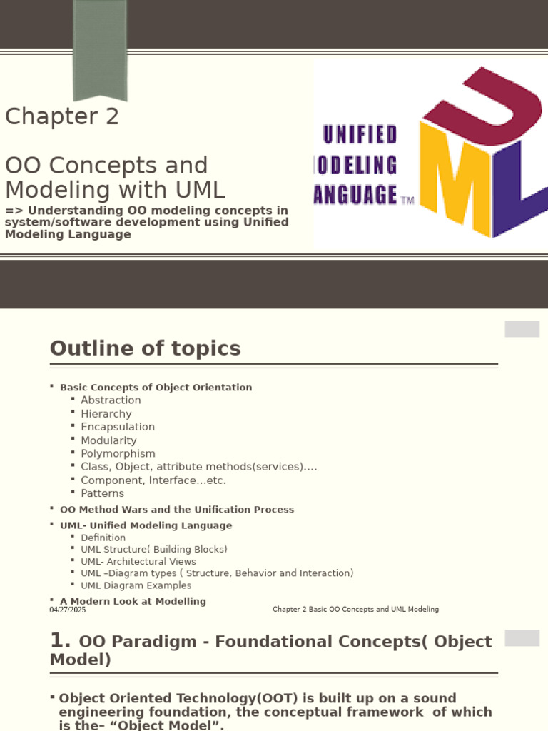 OOSAD Chapter 2 Basic OO Concepts and UML Modeling | PDF | Class (Computer Programming ...