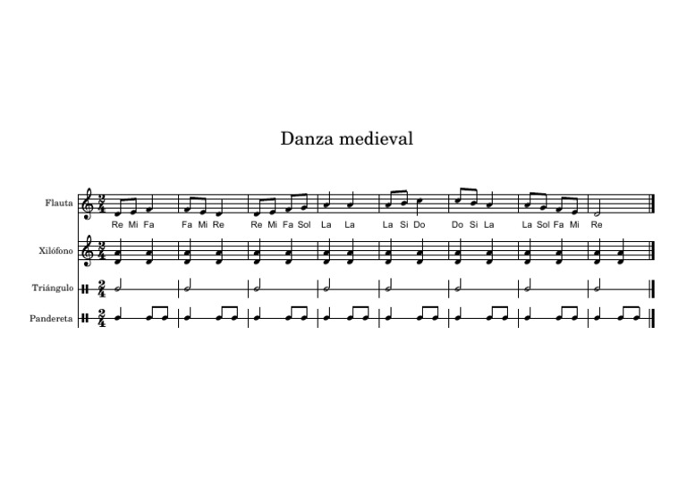 Danza Medieval Con Notas | PDF