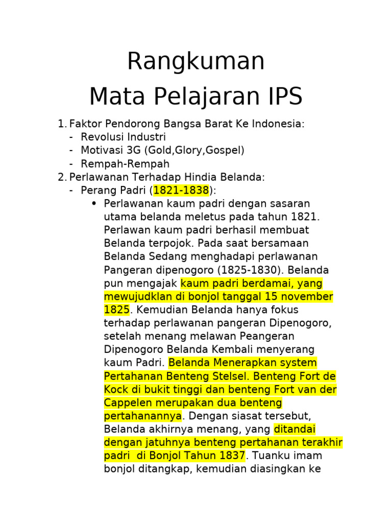 Rangkuman IPS Kelas 8 Semester 2 | PDF