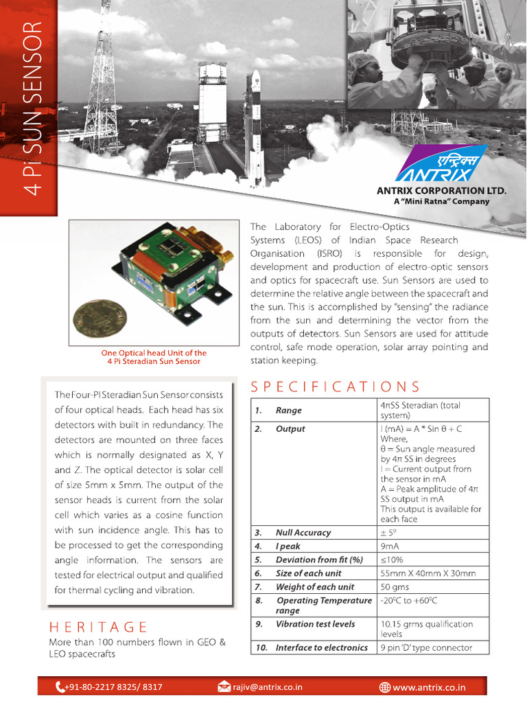 4pi Sun Sensor | PDF