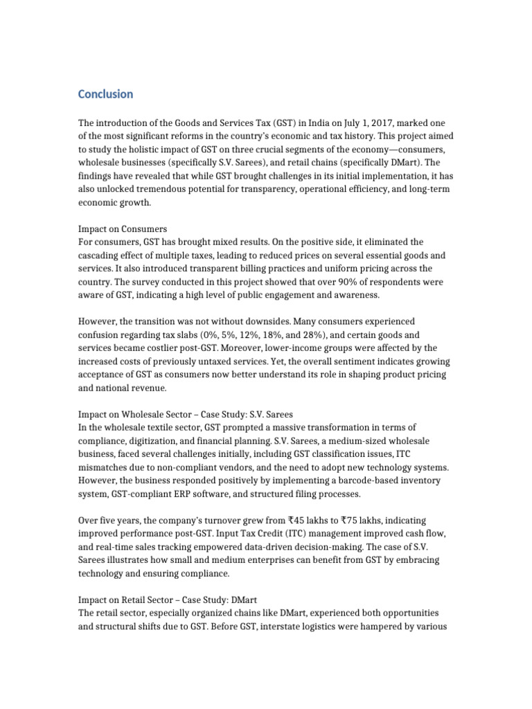 GST Impact: Consumers and Businesses | PDF | Taxes | Economies