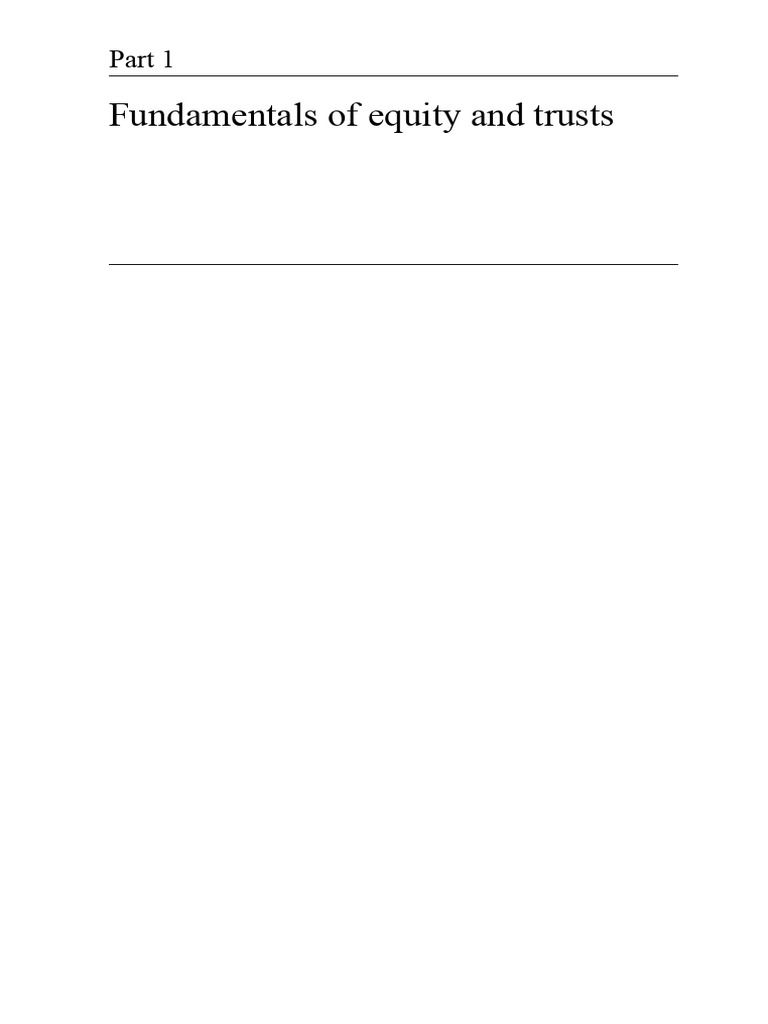 04 Equity - and - Trusts - (Part - 1 - Fundamentals - of - Equity - and ...