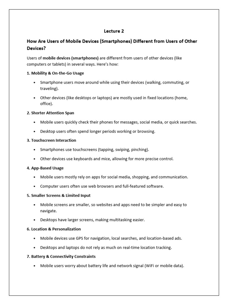 Mobile Computing Lecture 2 | PDF | Mobile App | Smartphone