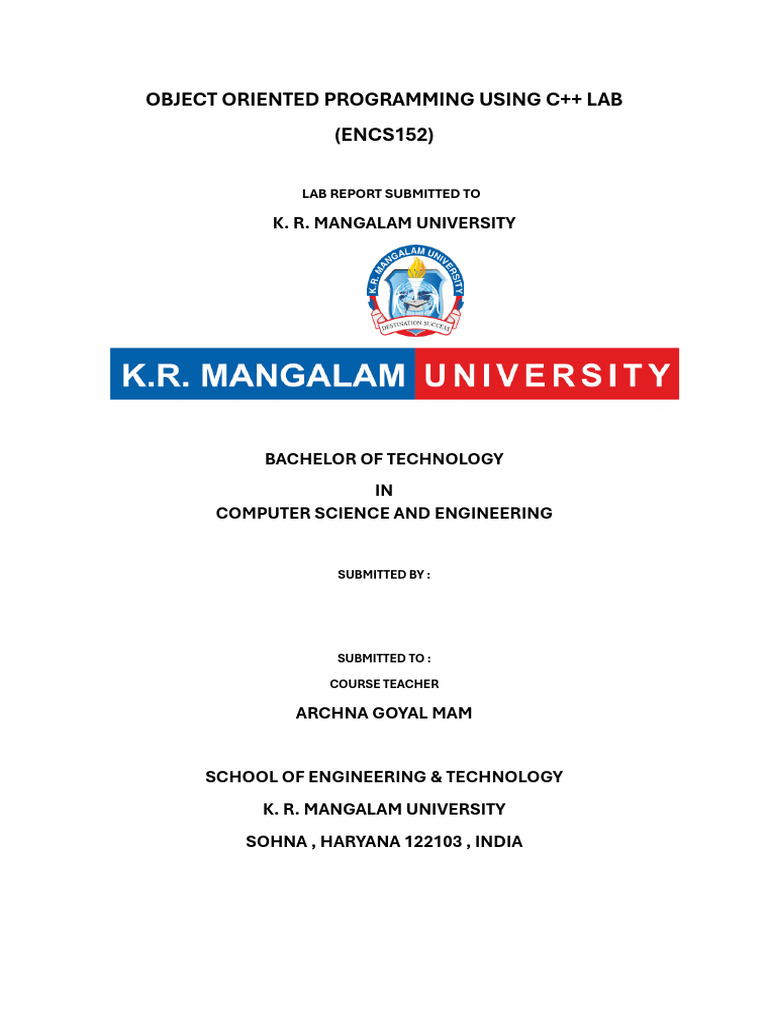 Lab File Template | PDF