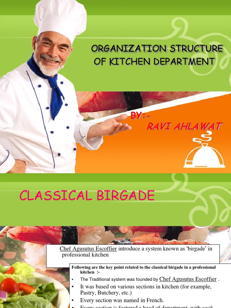 Organization Structure of Kitchen Department: Ravi Ahlawat | PDF | Chef ...