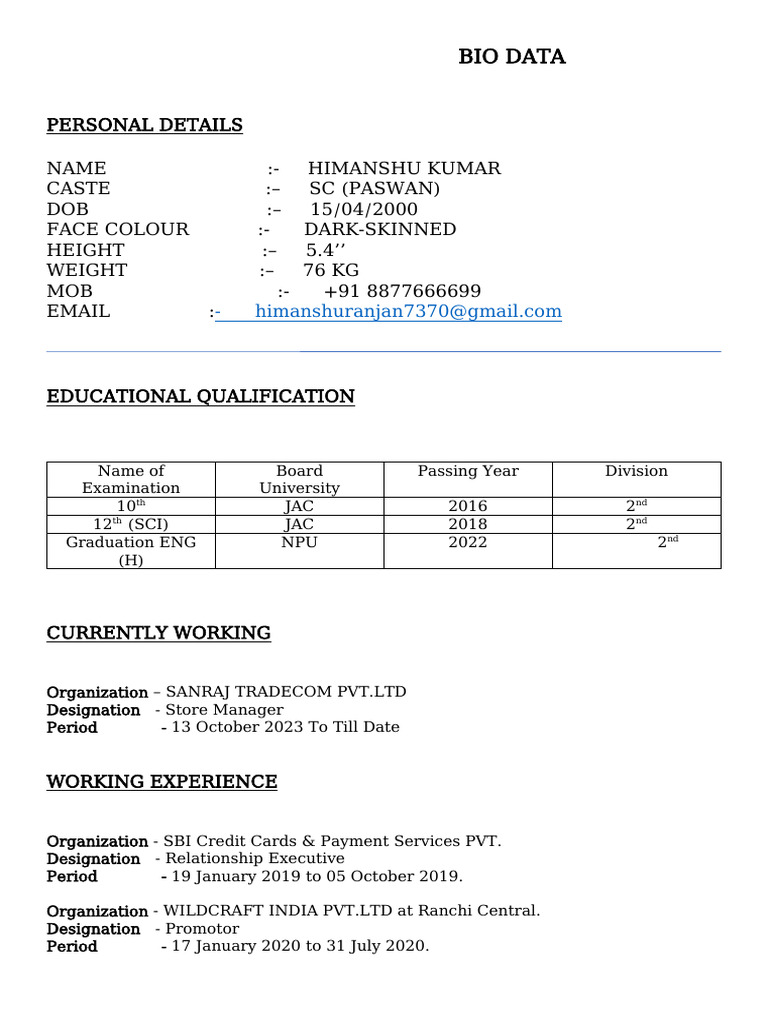 Himanshu Resume | PDF