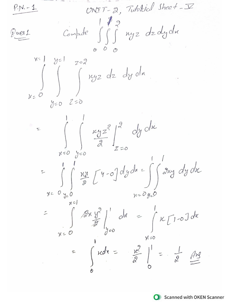Sol - Tutorial Sheet-5 (Unit-2) | PDF