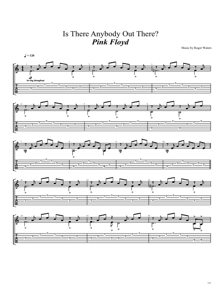14 - Pink Floyd - Is There Anybody Out There | PDF | Songs Written ...