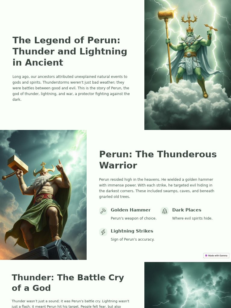 The Legend of Perun Thunder and Lightning in Ancient | PDF | Lightning ...