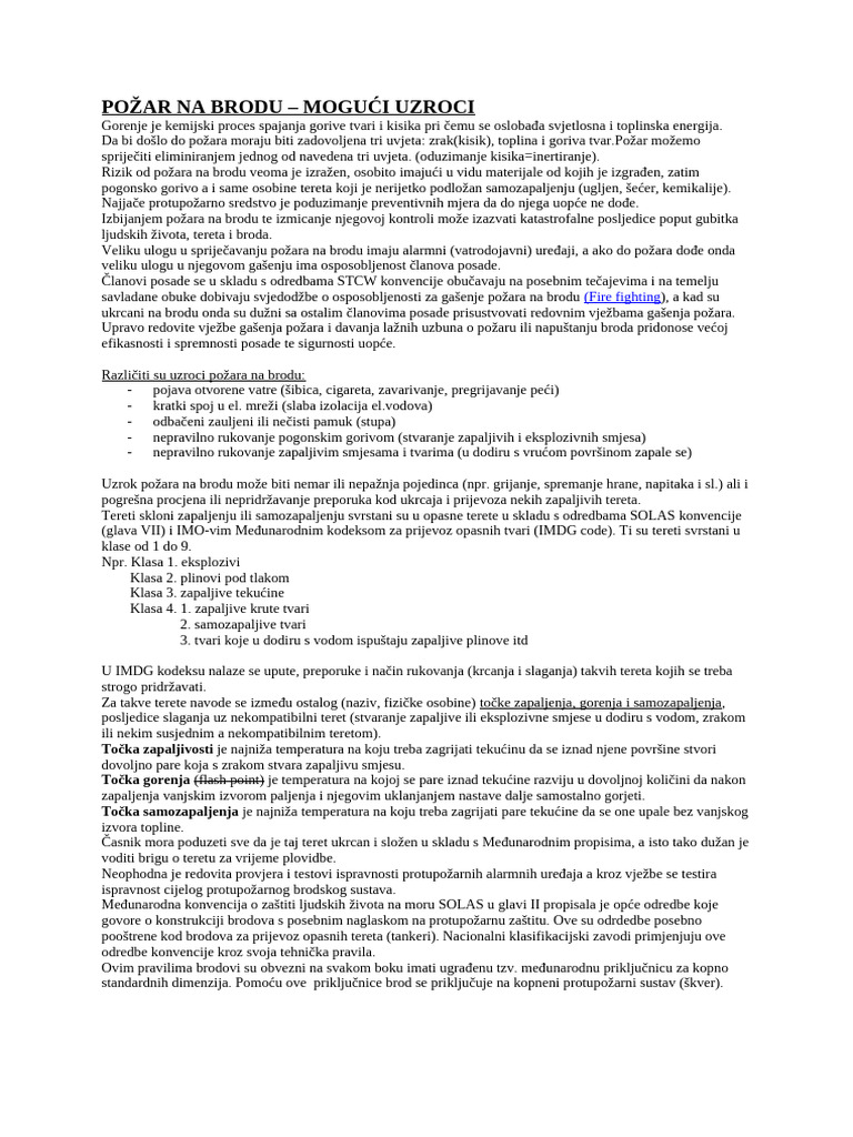 18.požar Na Brodu - Uzroci | PDF