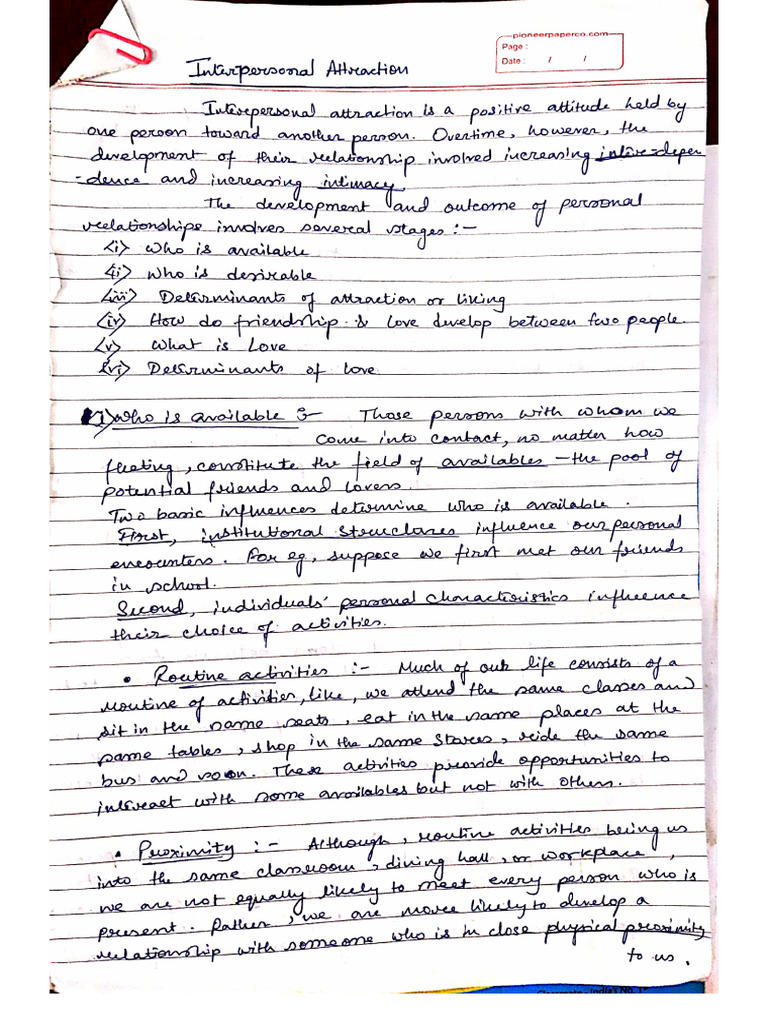 Interpersonal Attraction Abmaam | PDF