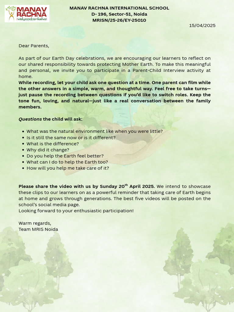 Earth Day - Task | PDF