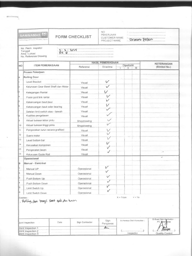 Cheklist Loading dock R5 8 | PDF