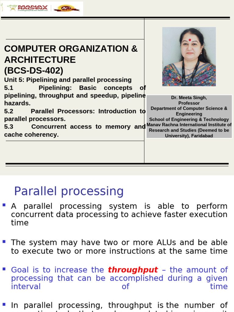 5.1-5.3 Pipelining and Parallel Processing | PDF | Parallel Computing | Central Processing Unit