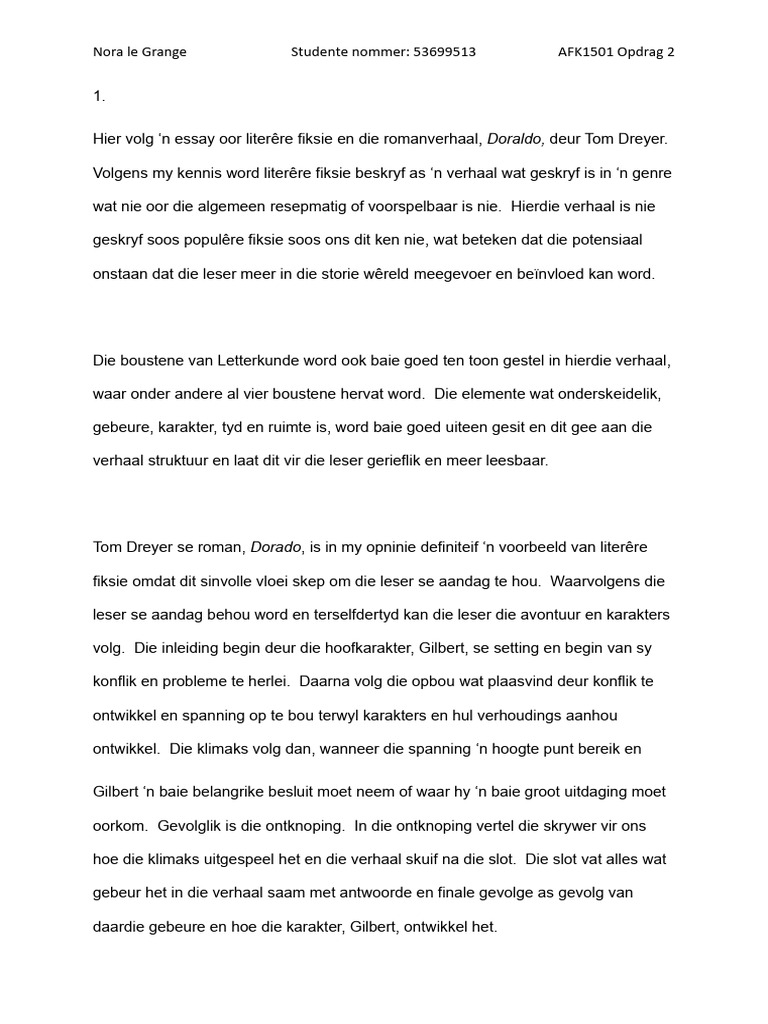 Afk1501 Opdrag 2 53699513 | PDF